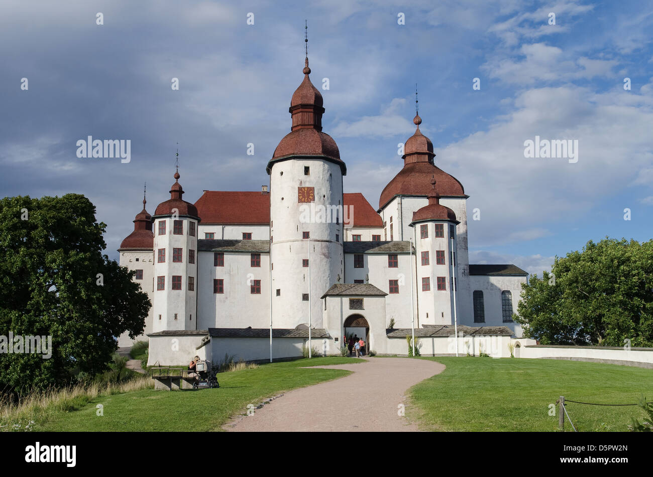 Exterior of the Lacko castle in Western Sweden. The castle is a tourist ...