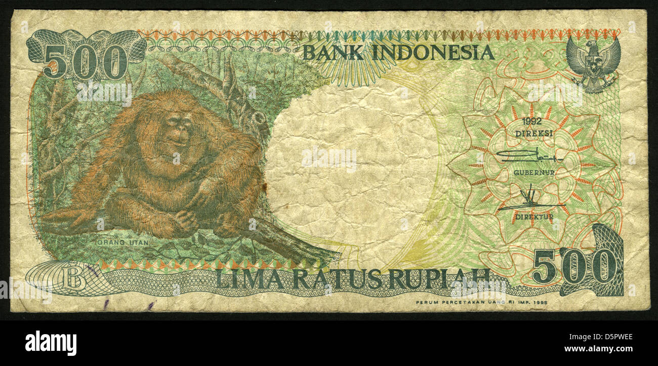 Banknote currency 500 indonesia hi-res stock photography and images - Alamy