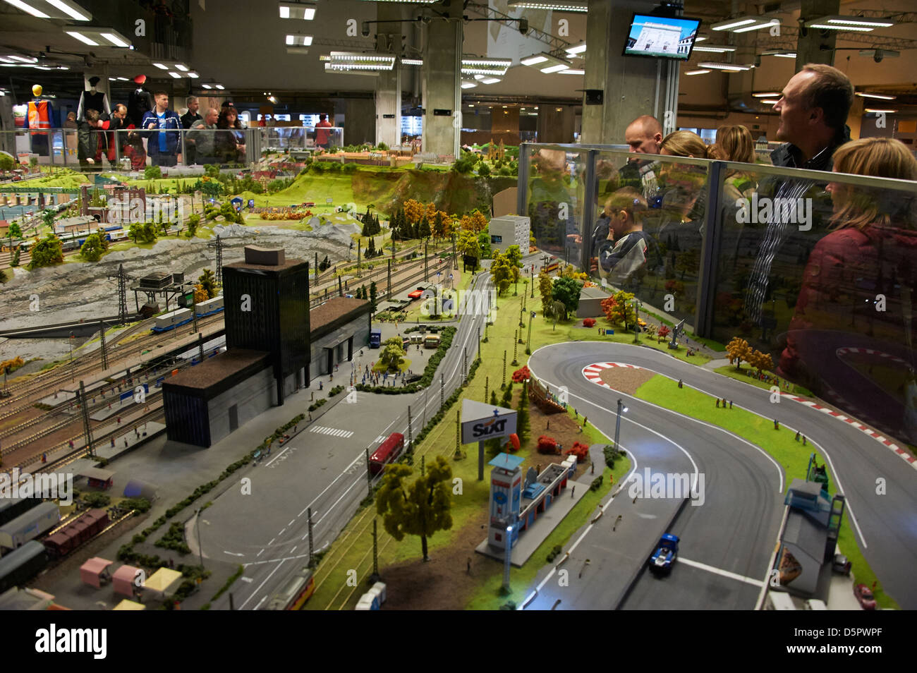 Detail of Model toy railway railroad plant with Locomotive, wagon ...