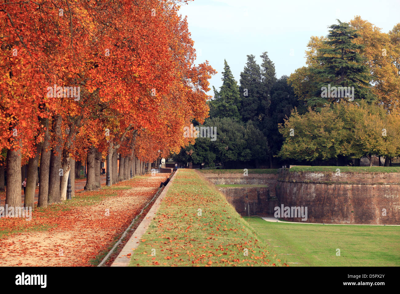 Italy,Tuscany,Lucca, walls in autumn Stock Photo - Alamy