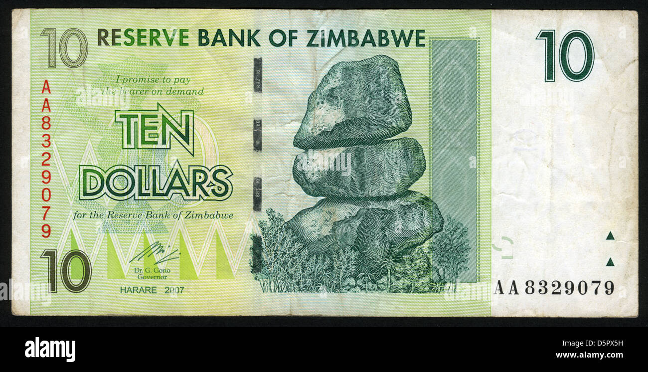 Zimbabwe banknote hi-res stock photography and images - Alamy