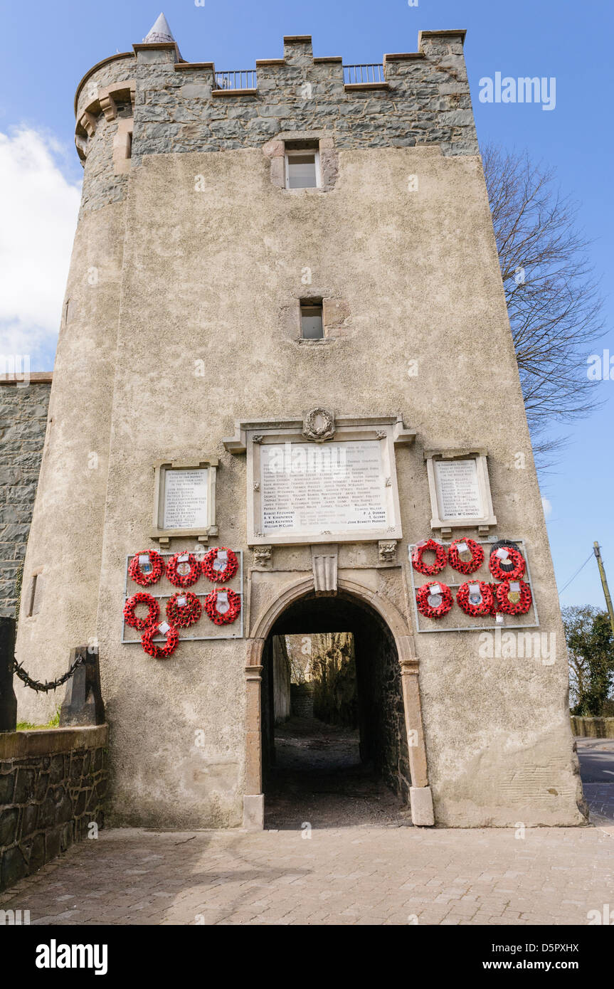 War memorial, Killyleagh Castle Stock Photo - Alamy
