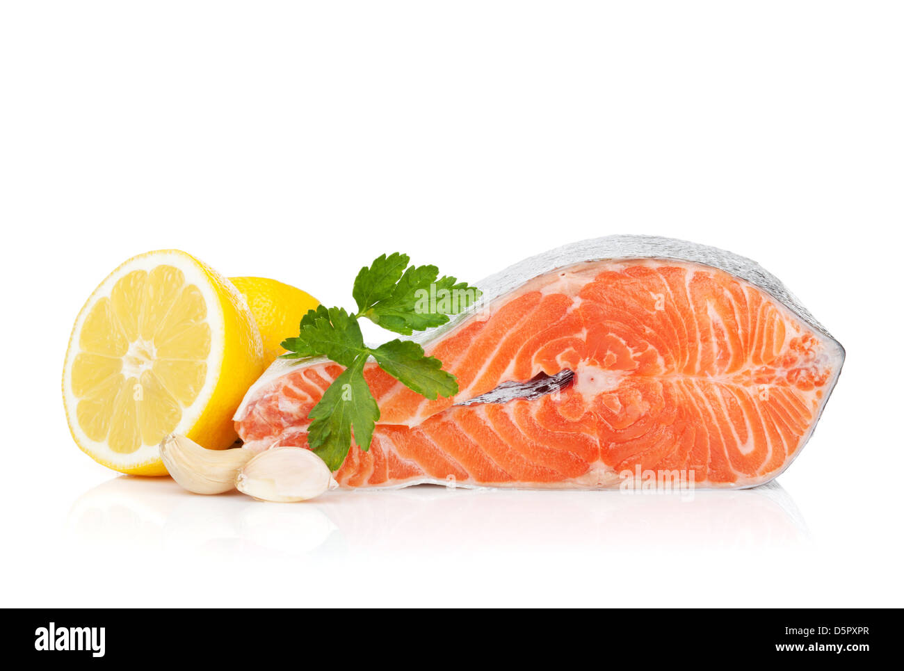 Salmon fillet on wooden Cut Out Stock Images & Pictures - Alamy