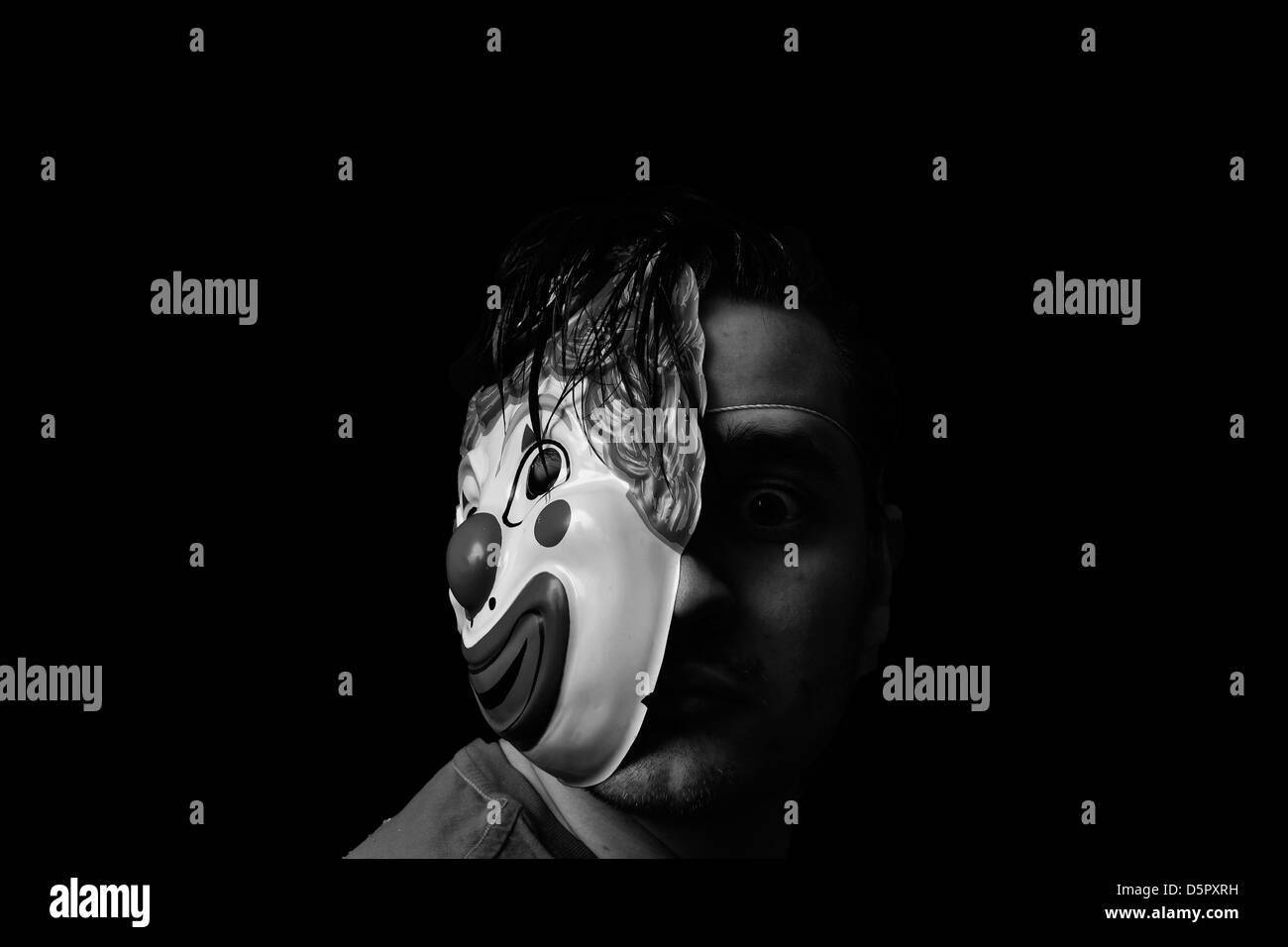 Man clown Black and White Stock Photos & Images - Alamy