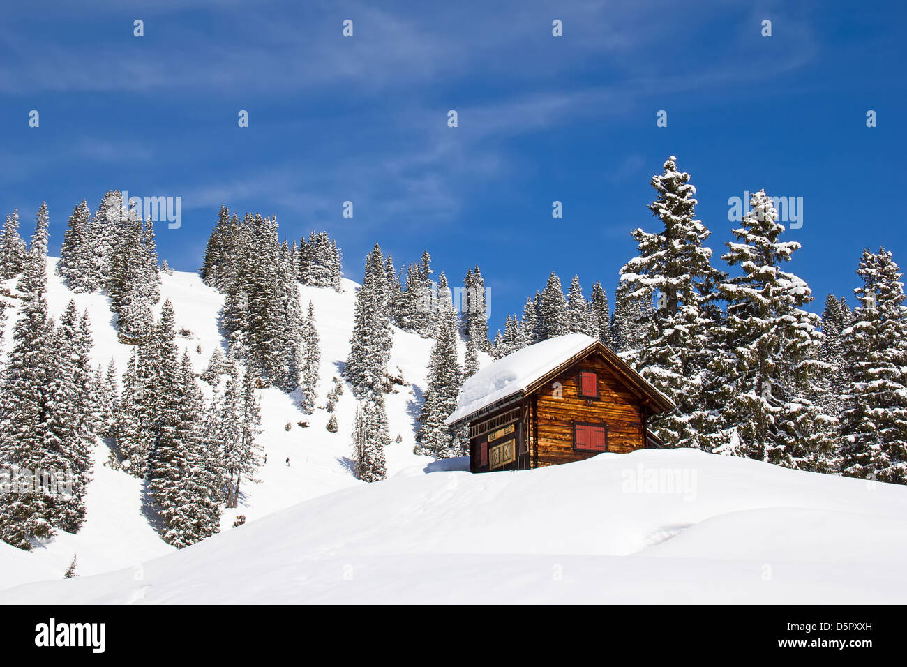 Winter in the swiss alps, Switzerland Stock Photo - Alamy