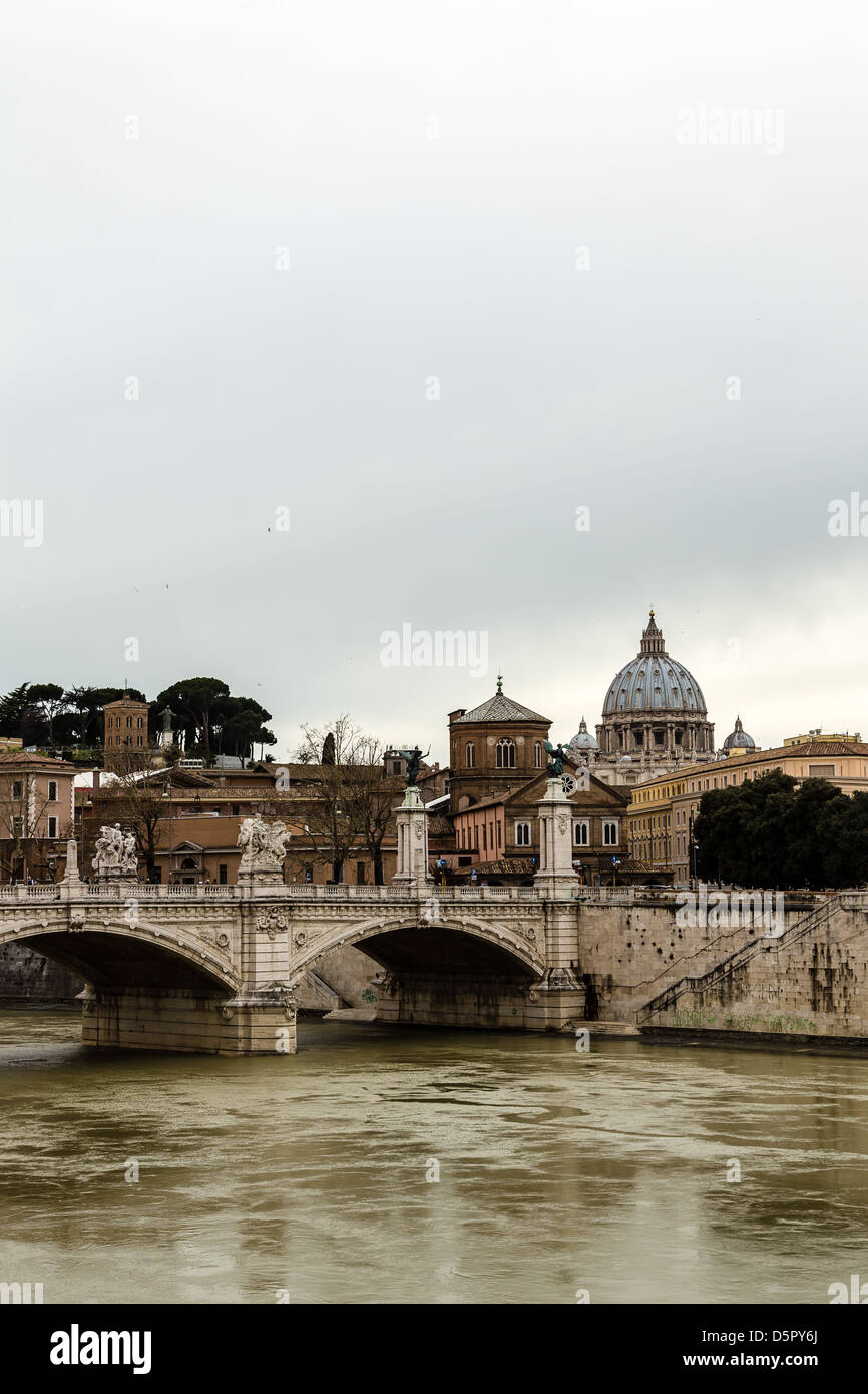 View on the Tiber River Rome Italy Stock Photo - Alamy