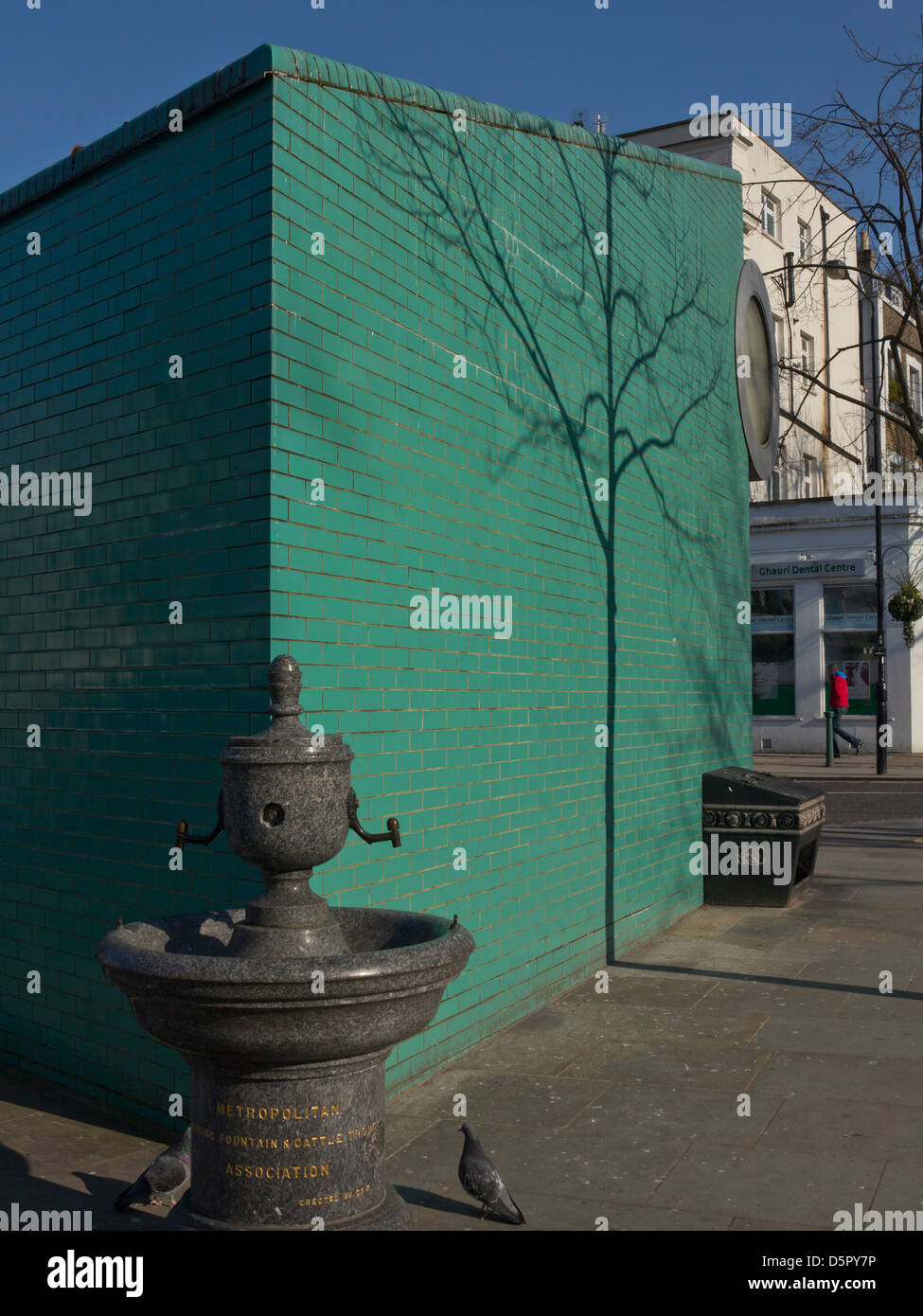 Outside view of the distinctive public toilet in Westbourne Grove ...