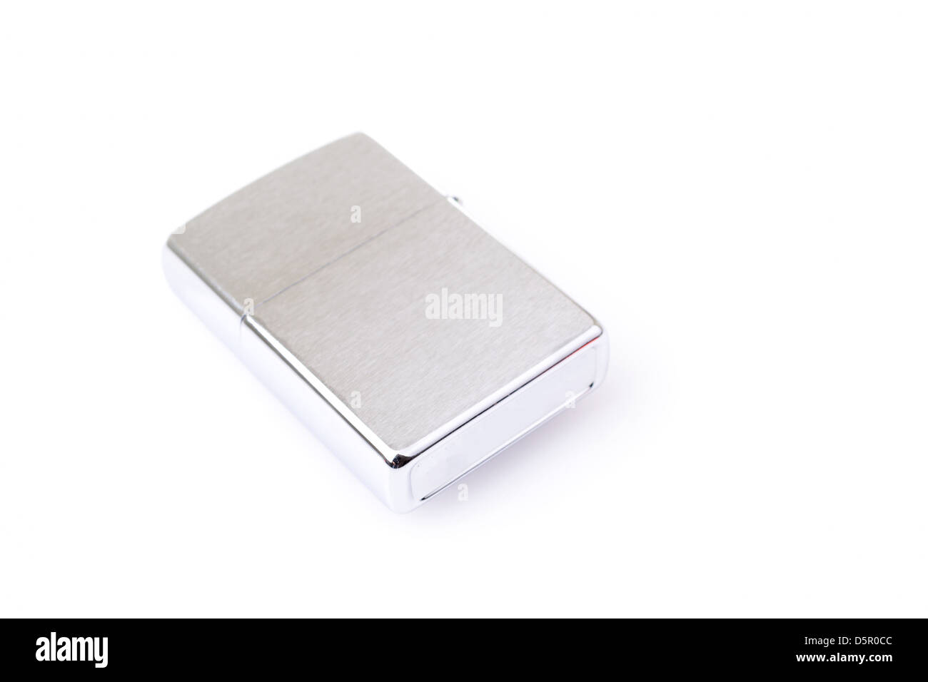 Silver metal zippo lighter isolated on white Stock Photo - Alamy