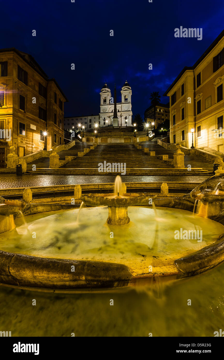 The Spanish Steps at night, Rome, Italy Stock Photo - Alamy