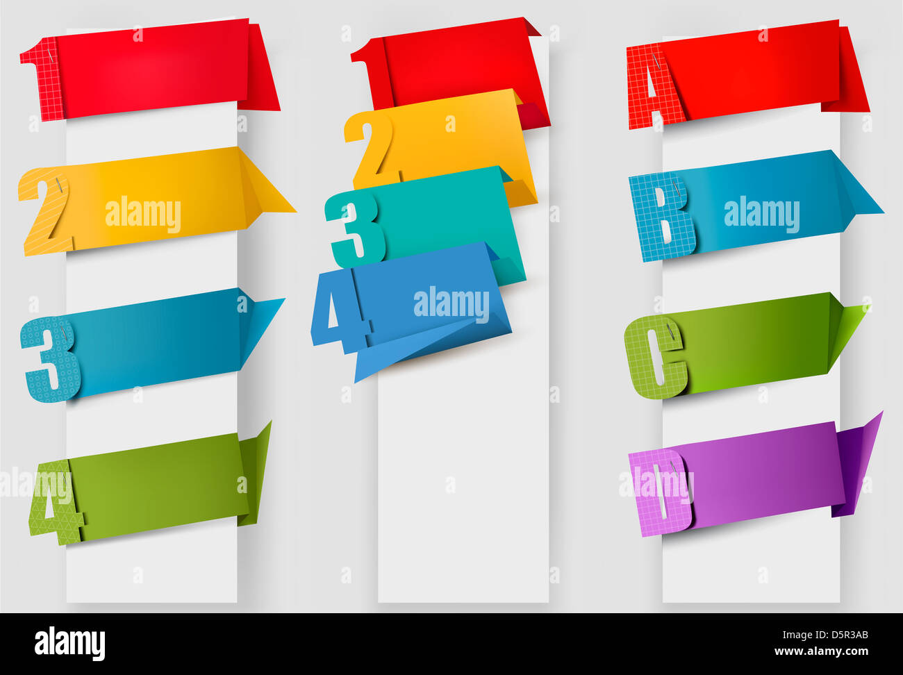 Abstract origami speech bubble with litters and numbers. Vector Stock ...