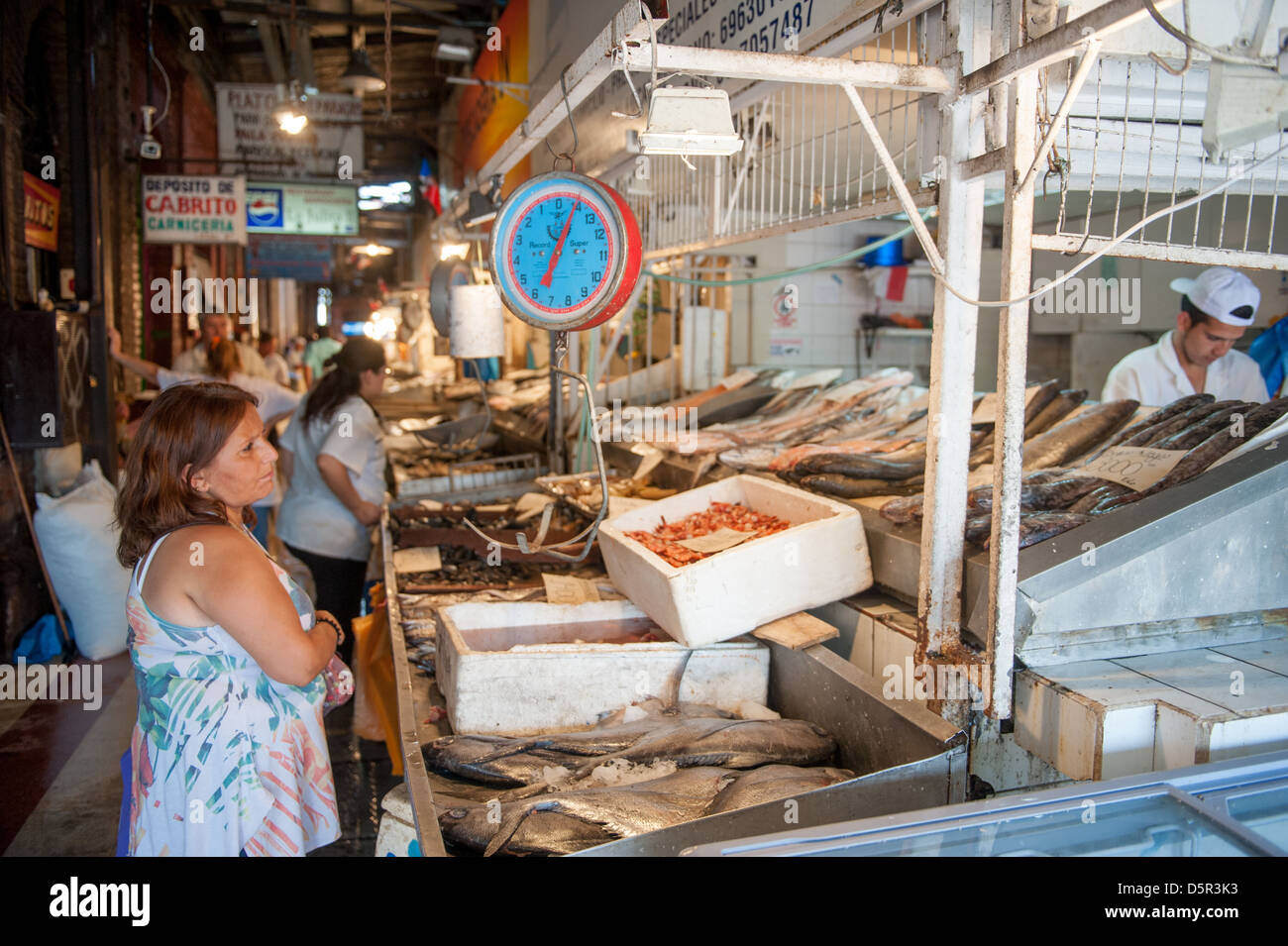 Mercado Central, one of Chile’s largest fresh seafood markets Santiago ...