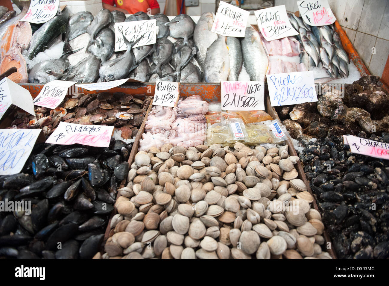 Mercado Central, one of Chile’s largest fresh seafood markets Santiago ...