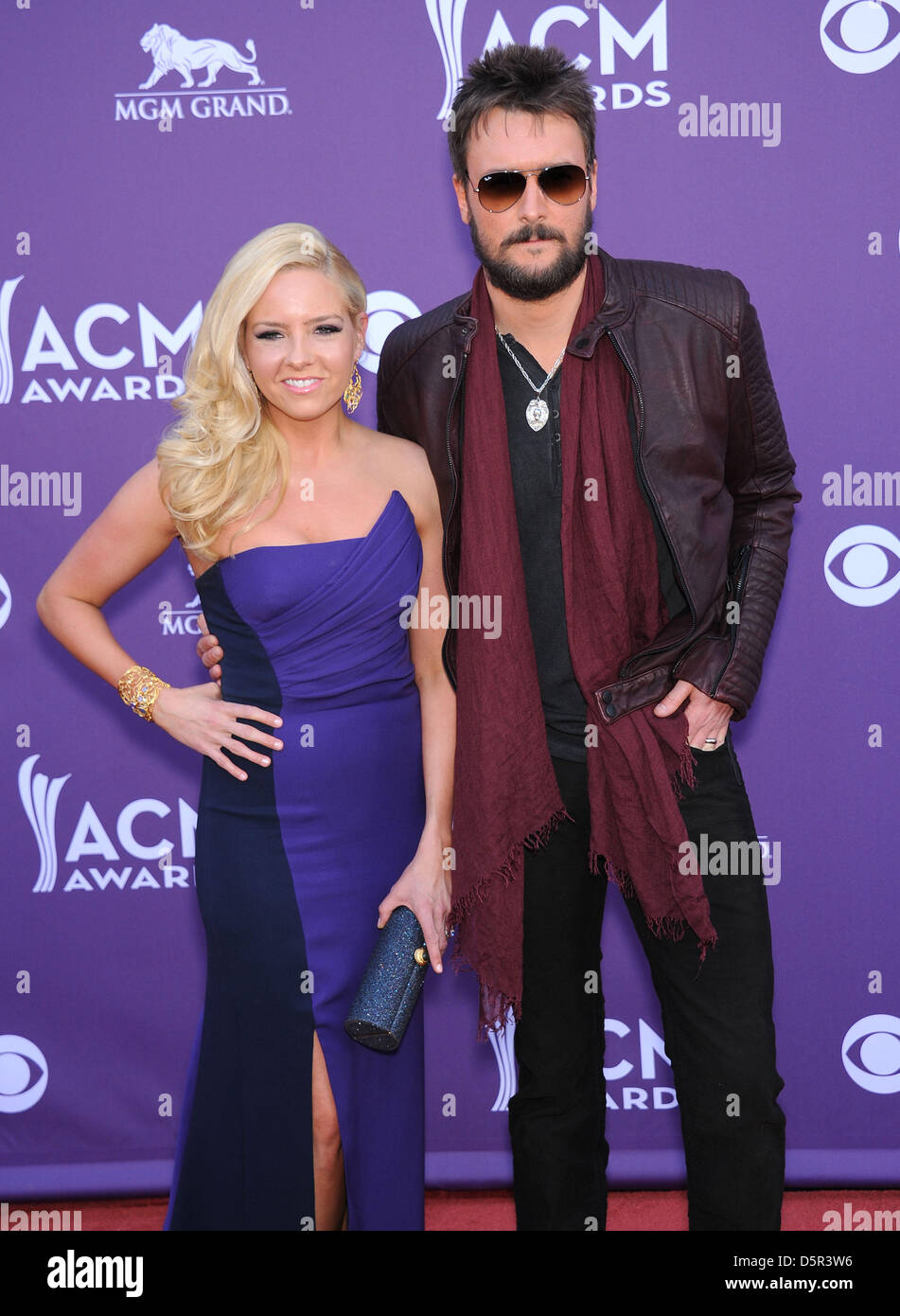 Las Vegas, USA. 7th April 2013. Eric Church & Katherine Blasingame ...