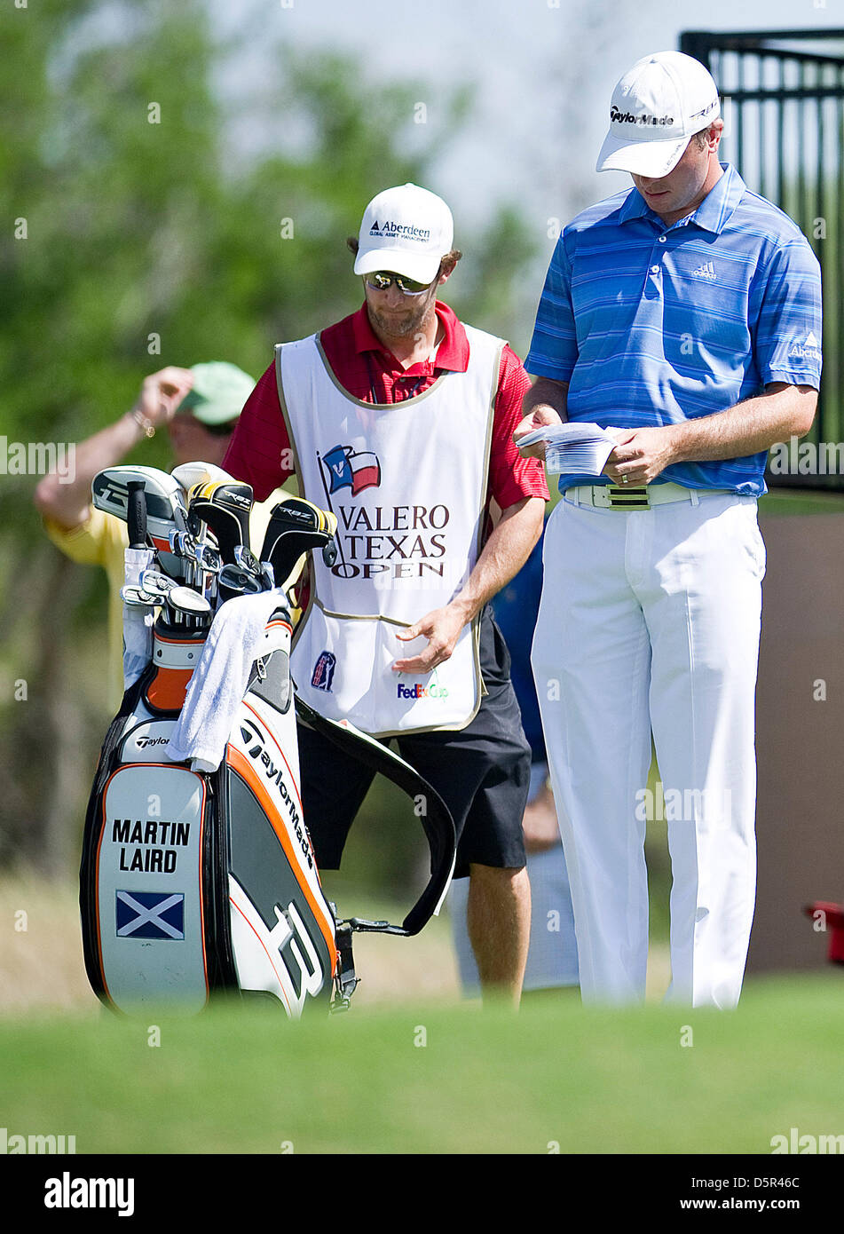 San Antonio, Texas, USA. 7th April 2013. Martin Laird in action at the ...