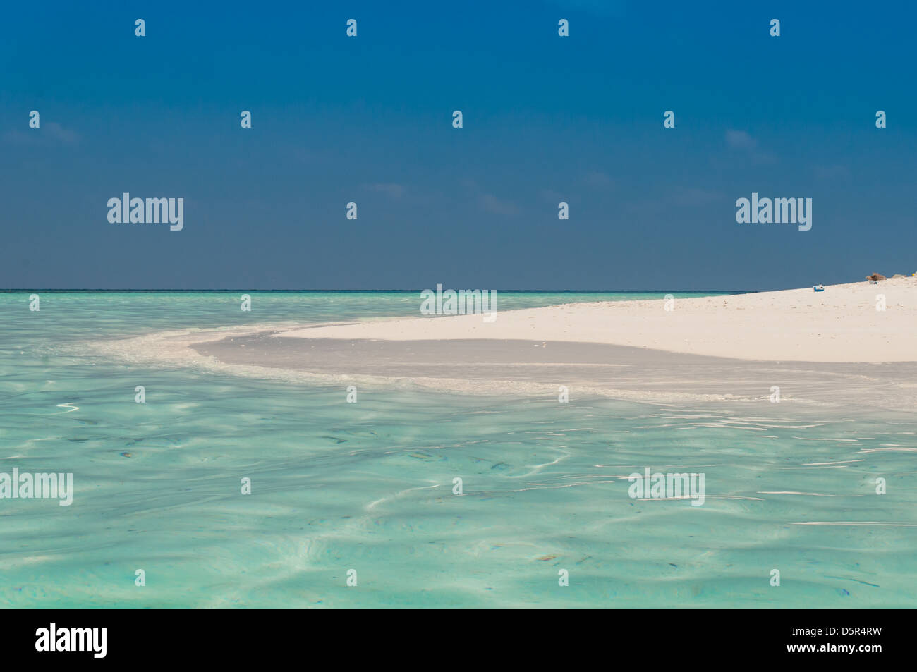 White Sandy Beach and Open Water Stock Photo - Alamy