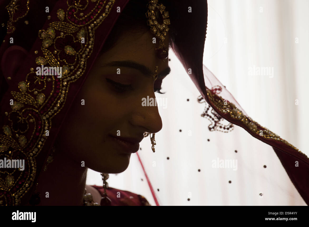Indian Bride at her wedding Stock Photo - Alamy