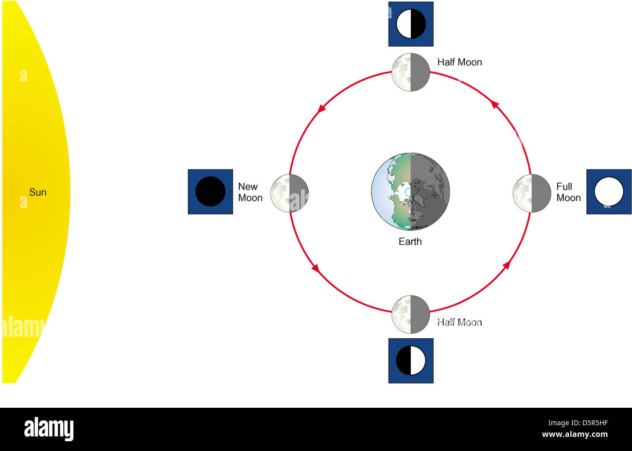 Moon phases earth hi-res stock photography and images - Alamy