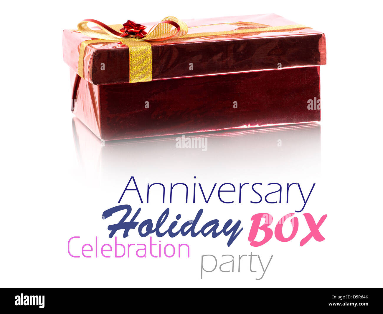 Red Gift Box on white background Stock Photo - Alamy