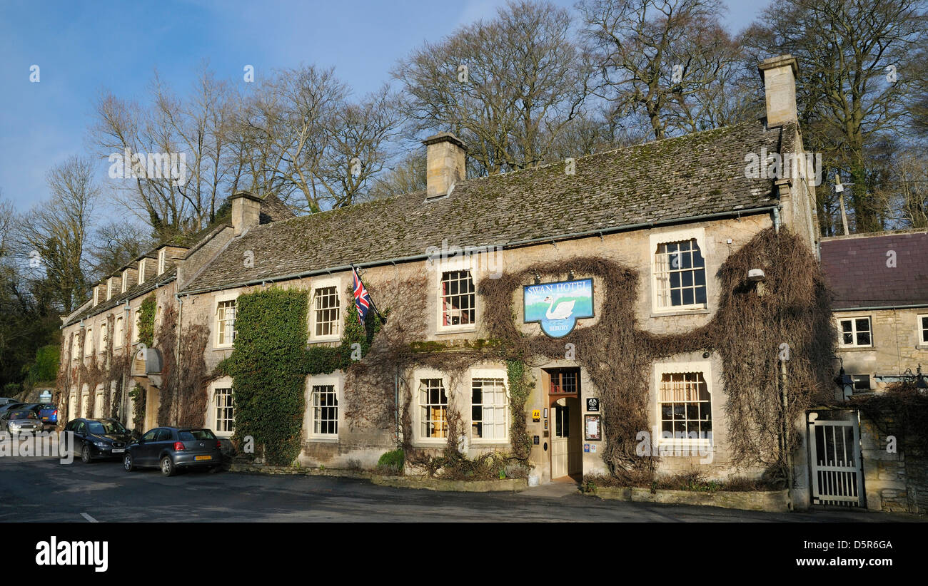 The Swan Hotel at Bibury, Gloucestershire Stock Photo - Alamy