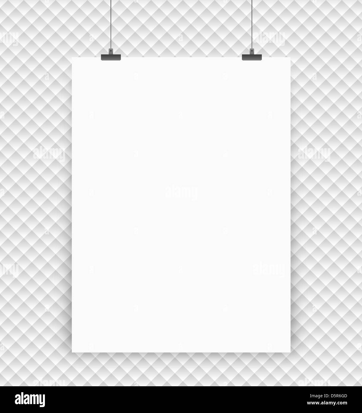 white poster on a wall Stock Photo - Alamy