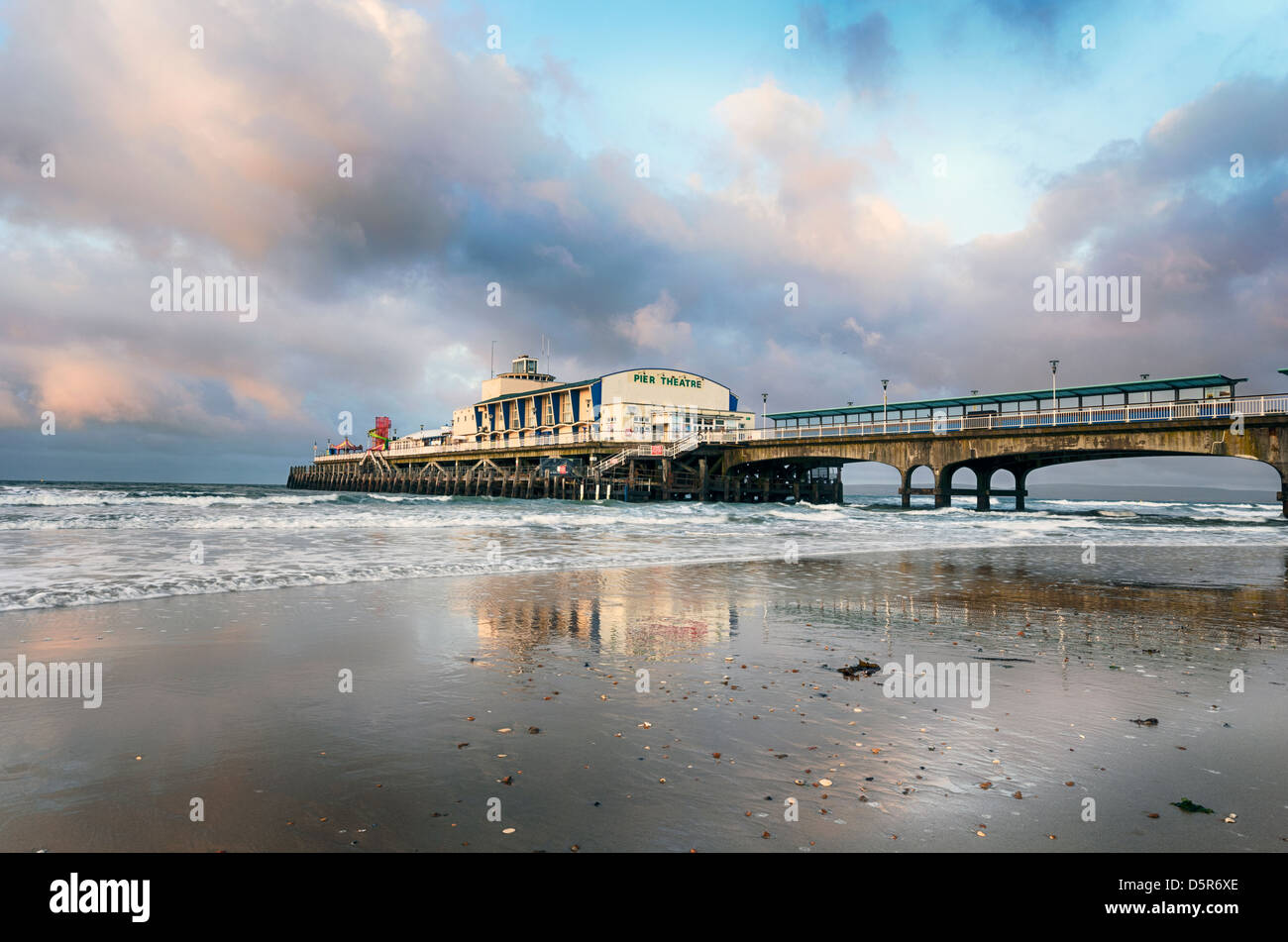 Bournemouth Pier Seaside Beach Sea High Resolution Stock Photography ...