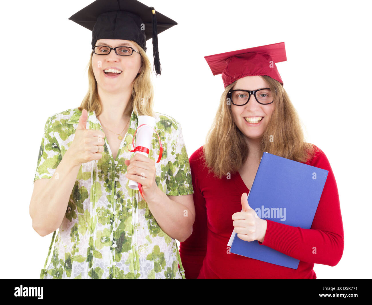 Two happy female graduates Stock Photo - Alamy