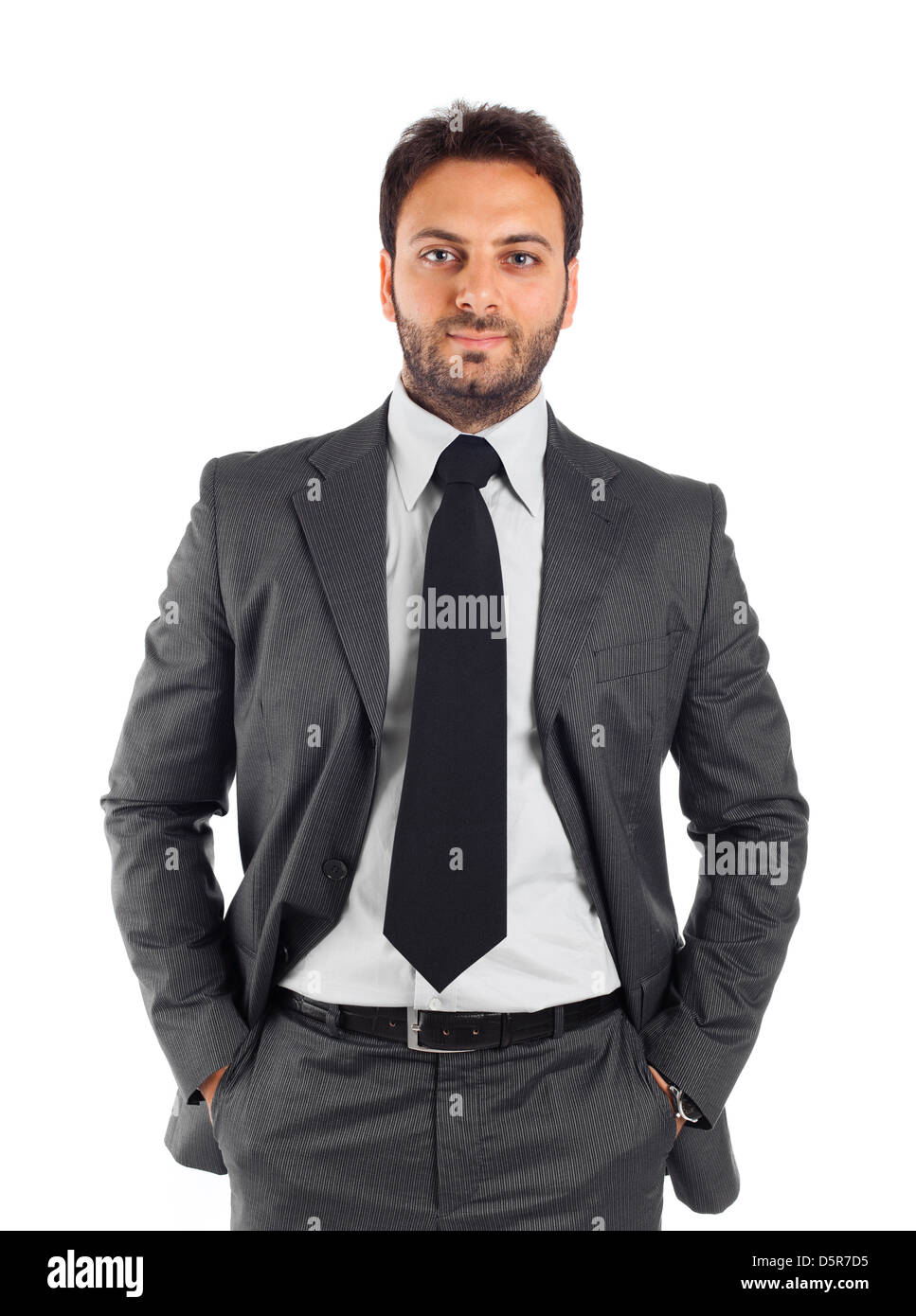 Handsome businessman on white background Stock Photo - Alamy