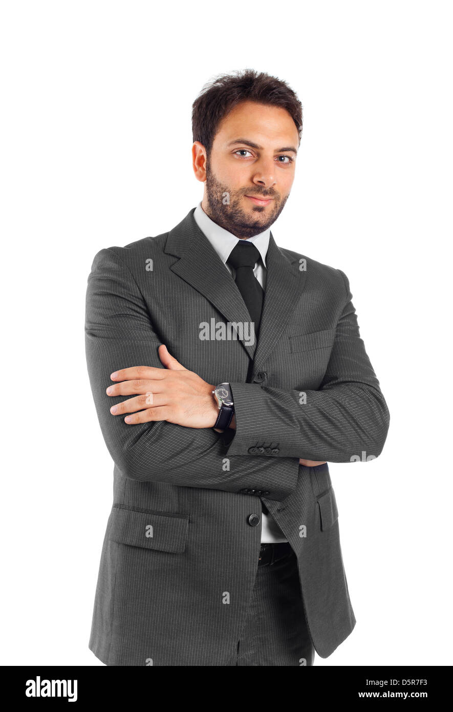 Handsome businessman on white background Stock Photo - Alamy