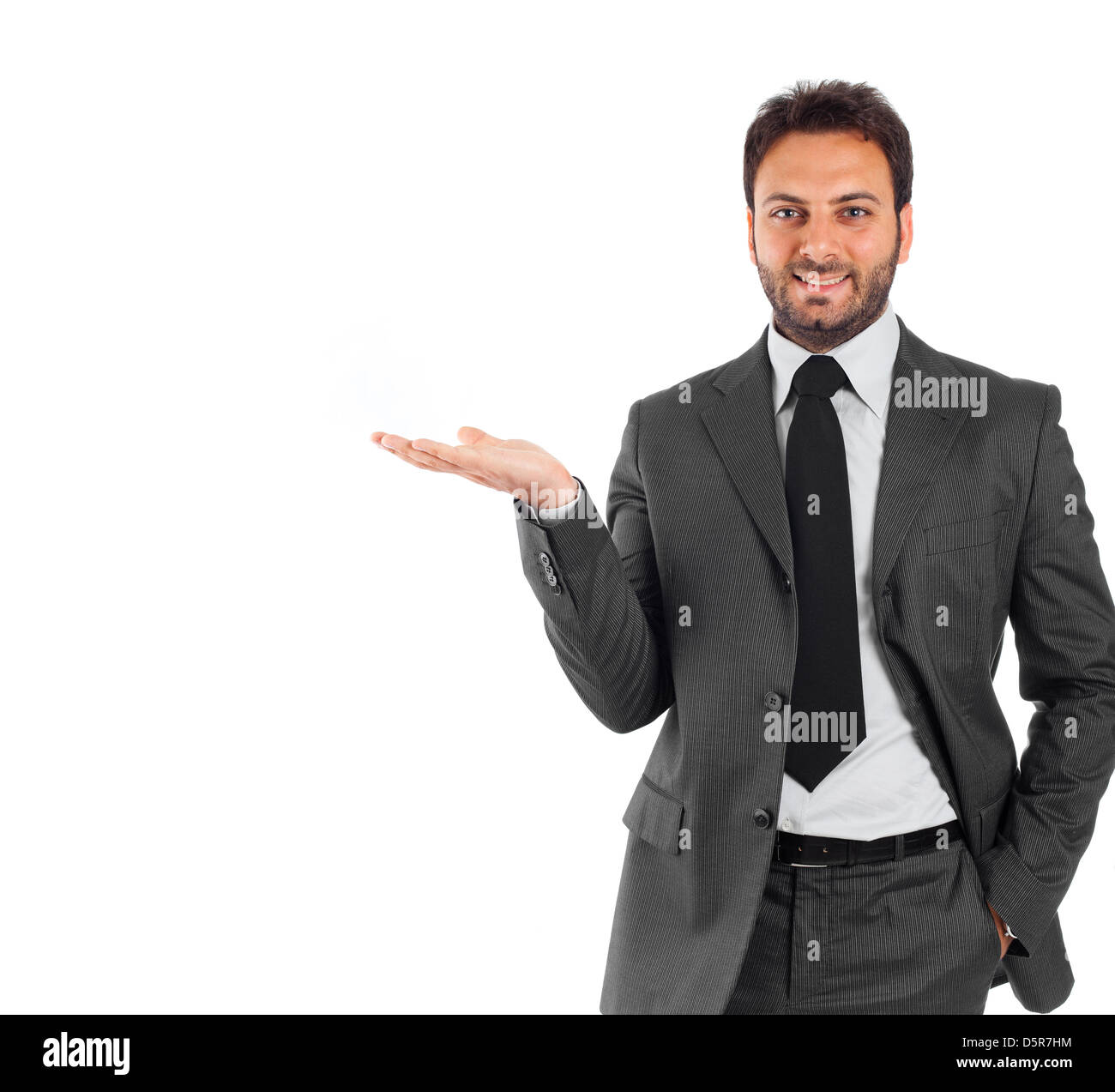 Handsome businessman on white background Stock Photo - Alamy