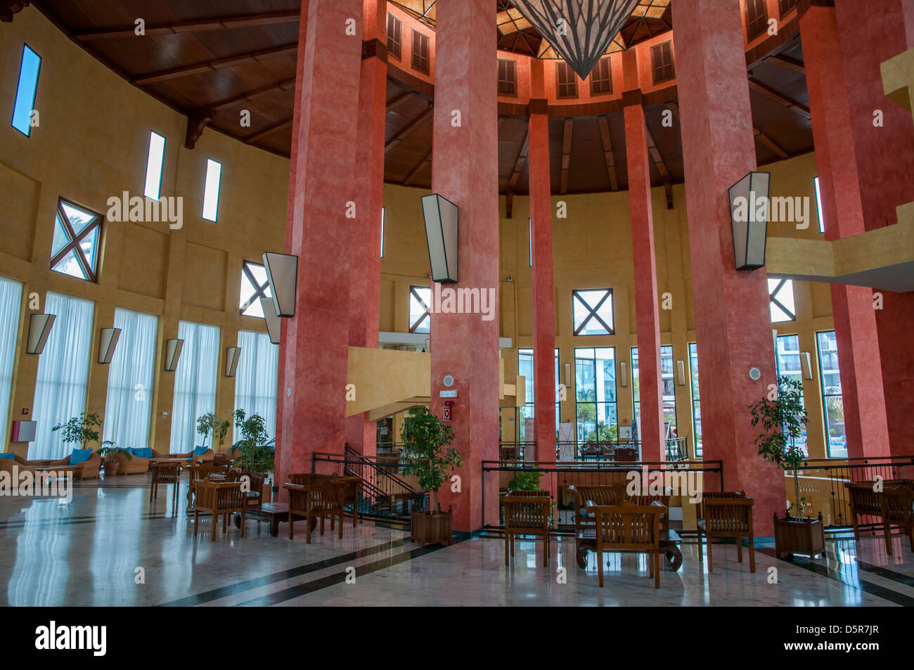 architecture with columns and large windows Stock Photo - Alamy