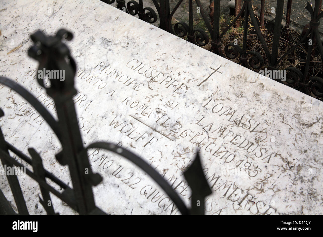 Tomb of Giuseppe Tomasi di Lampedusa author of ‘The Leopard’ in the ...