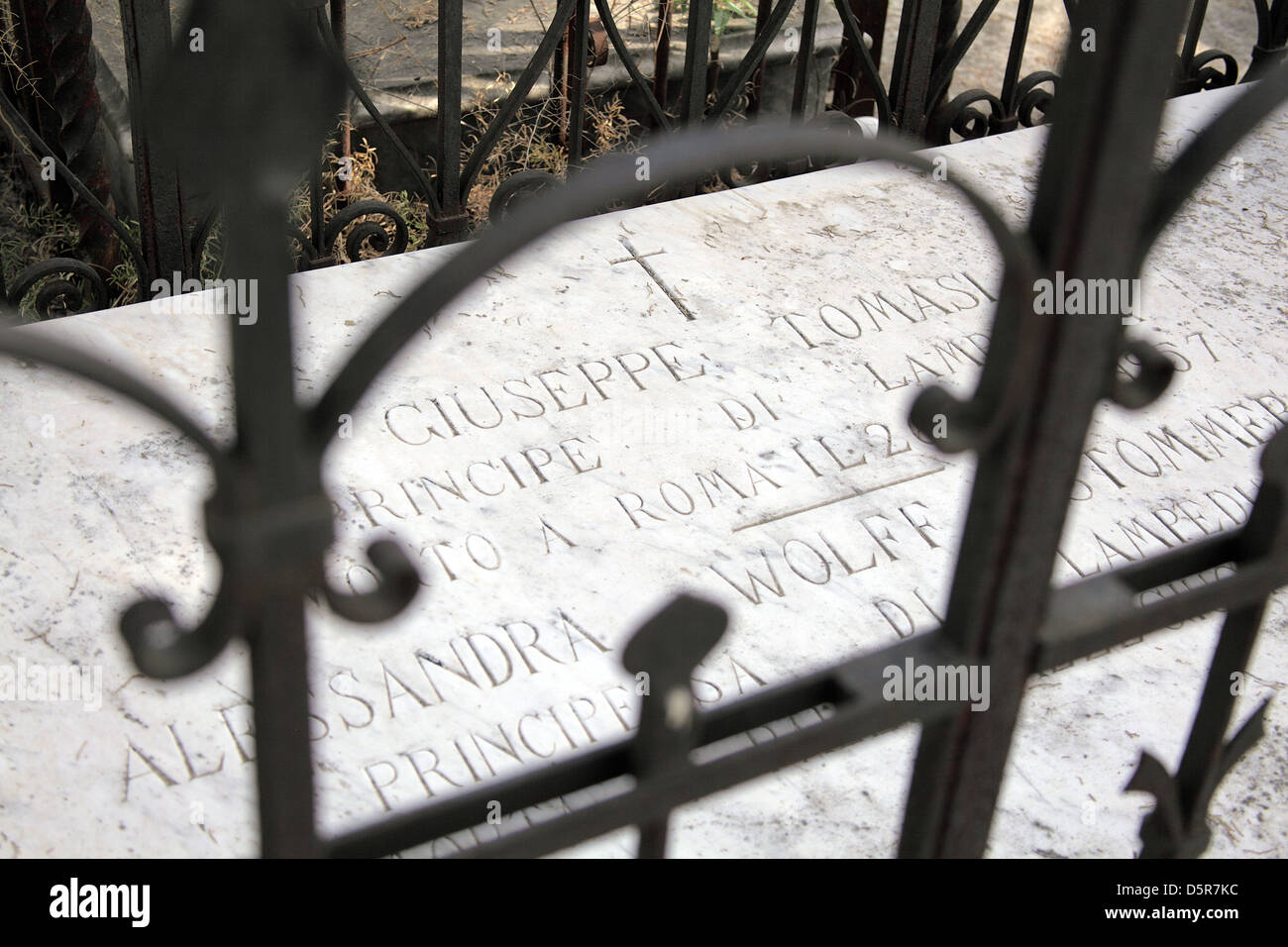 Tomb of Giuseppe Tomasi di Lampedusa author of ‘The Leopard’ in the ...