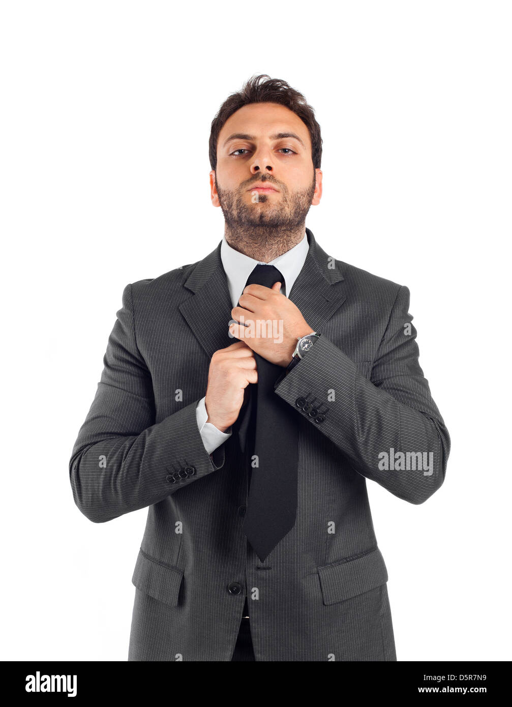 Handsome businessman on white background Stock Photo - Alamy