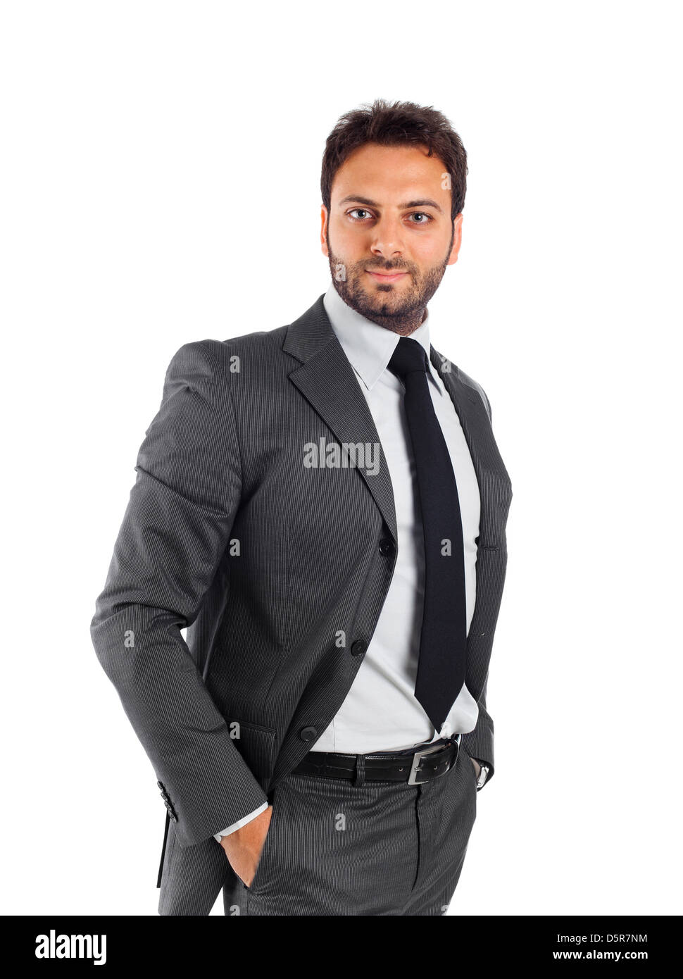 Handsome businessman on white background Stock Photo - Alamy