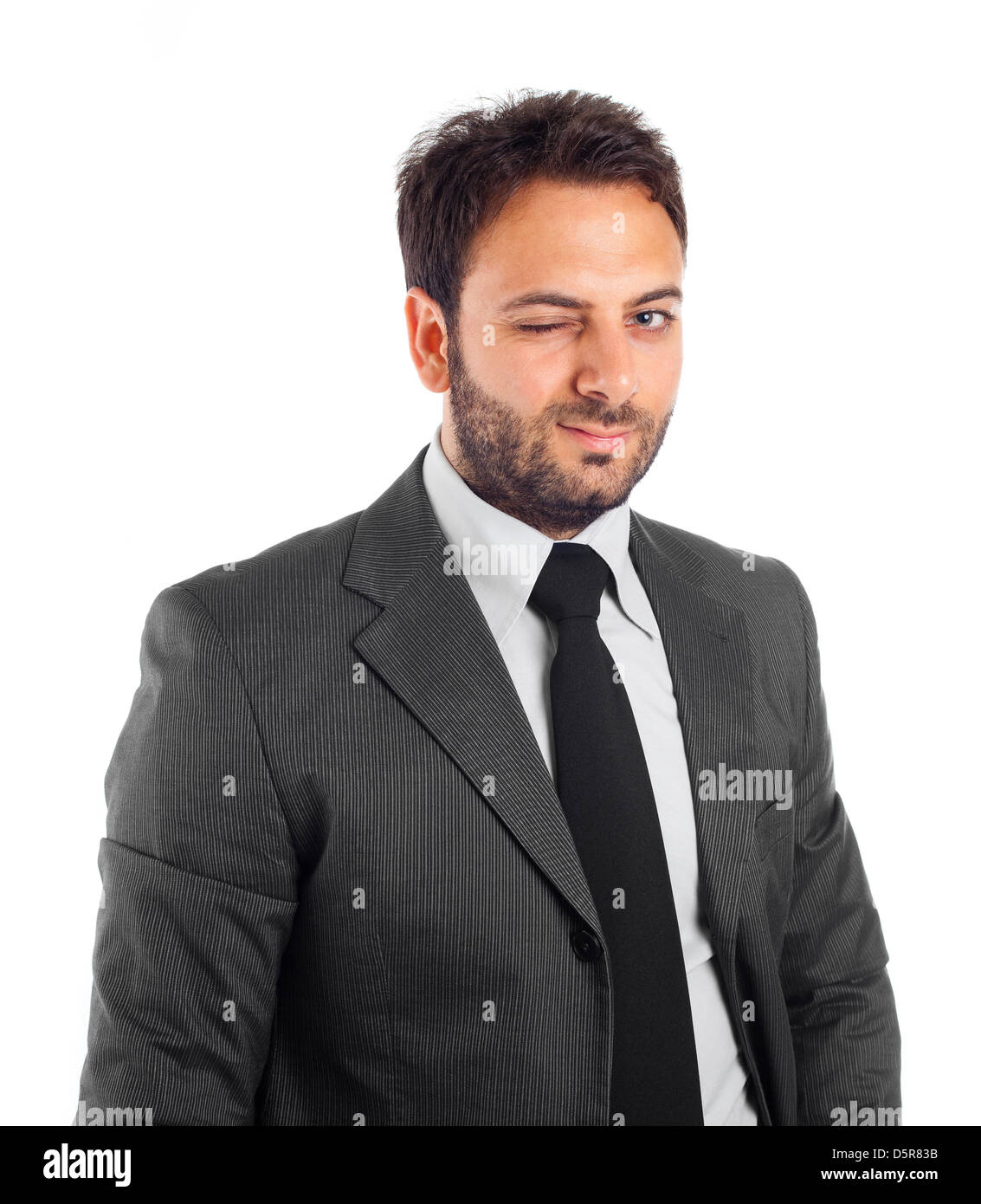 Handsome businessman on white background Stock Photo - Alamy