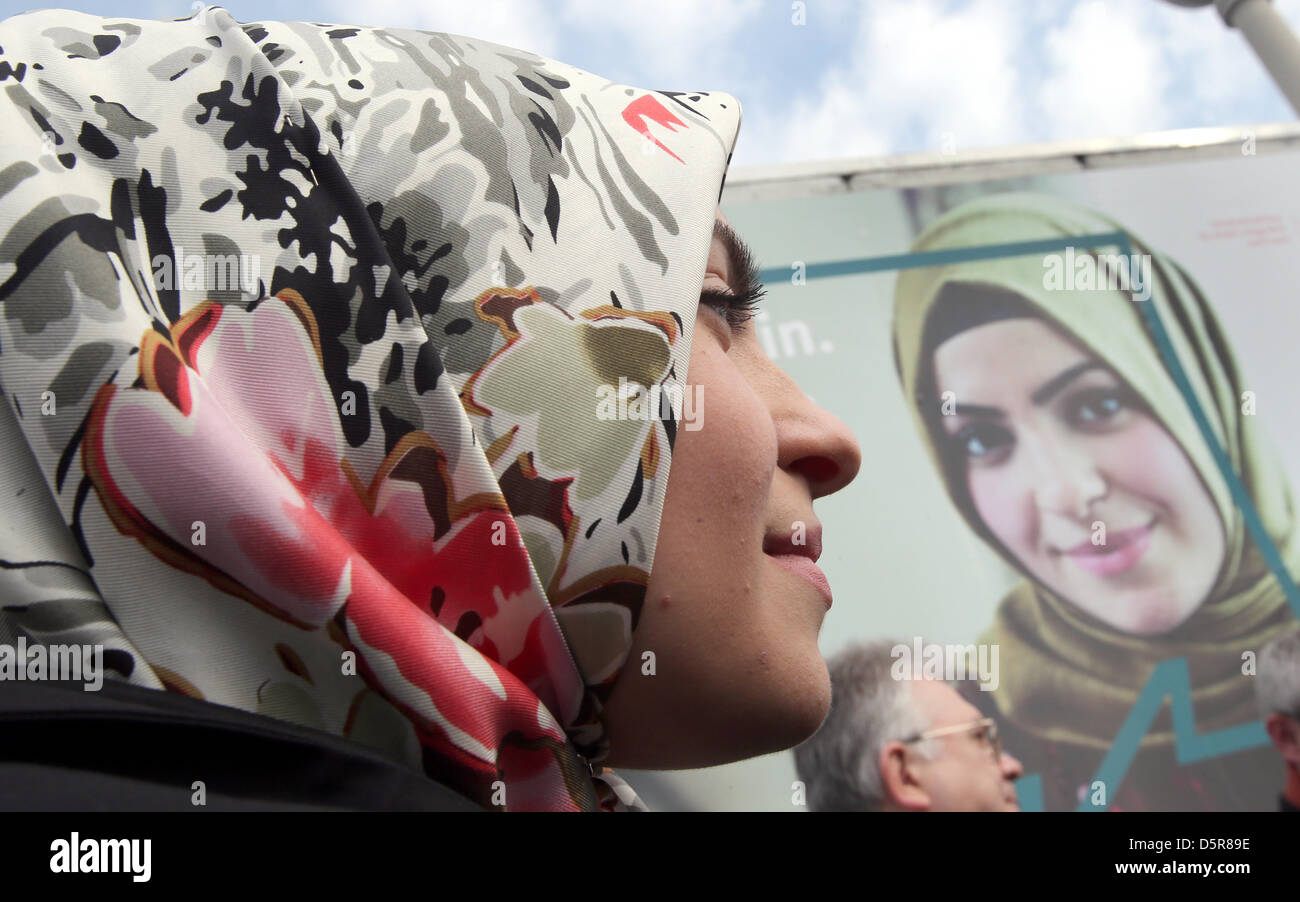 German-Turkish woman Muna Lekesiz attends the opening event of the ...