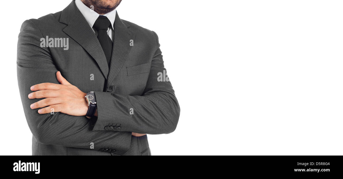 Handsome businessman on white background Stock Photo - Alamy