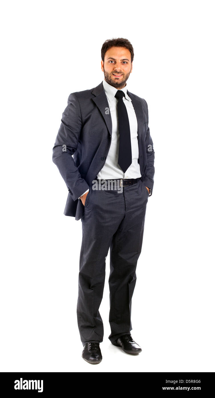 Handsome businessman on white background Stock Photo - Alamy