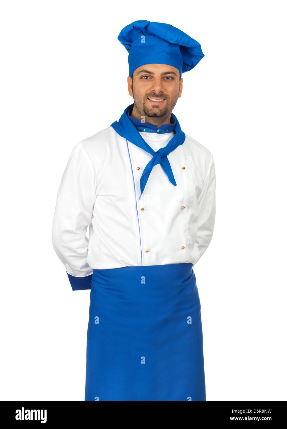 Young chef with blue hat Stock Photo - Alamy