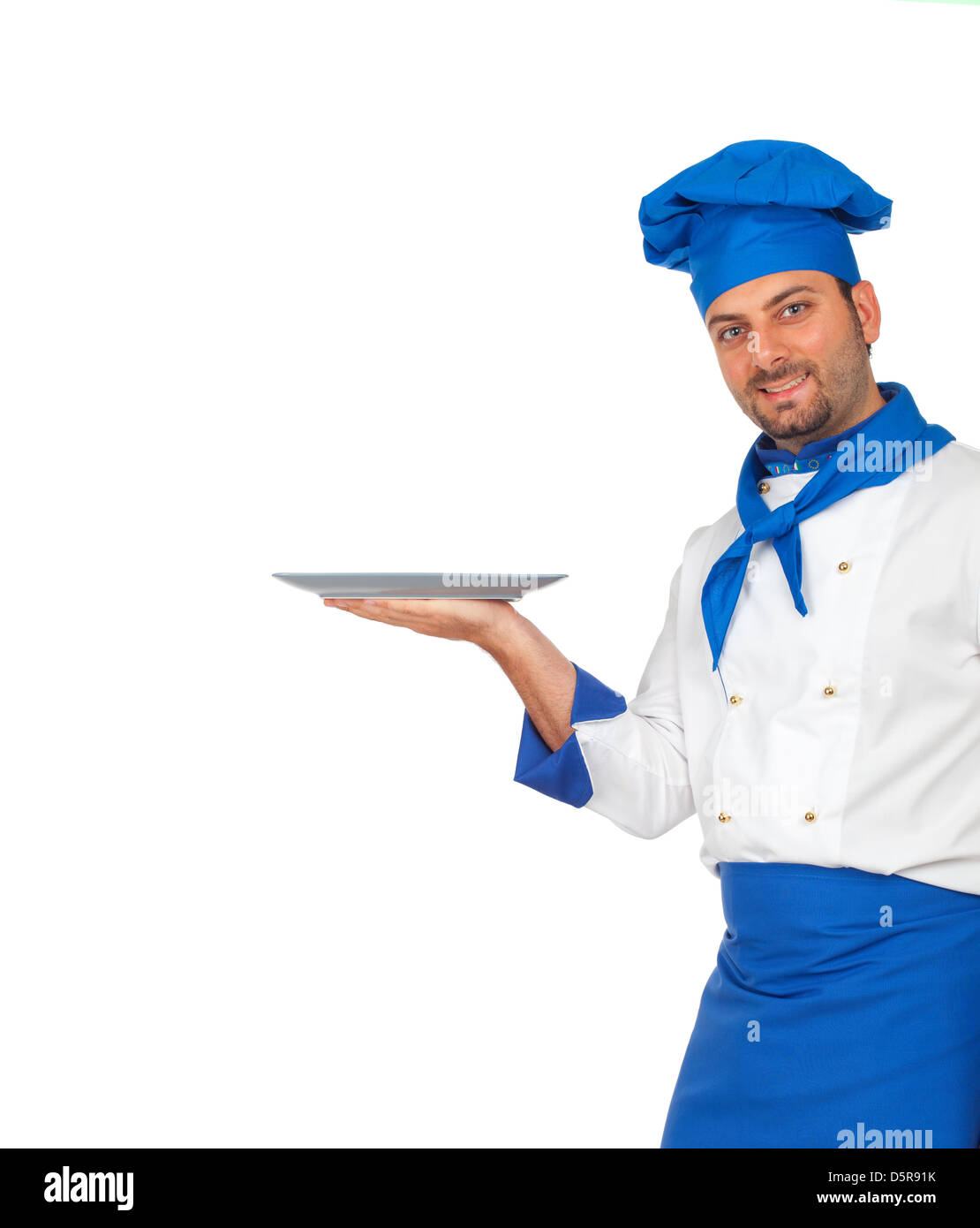 Young chef with blue hat Stock Photo - Alamy