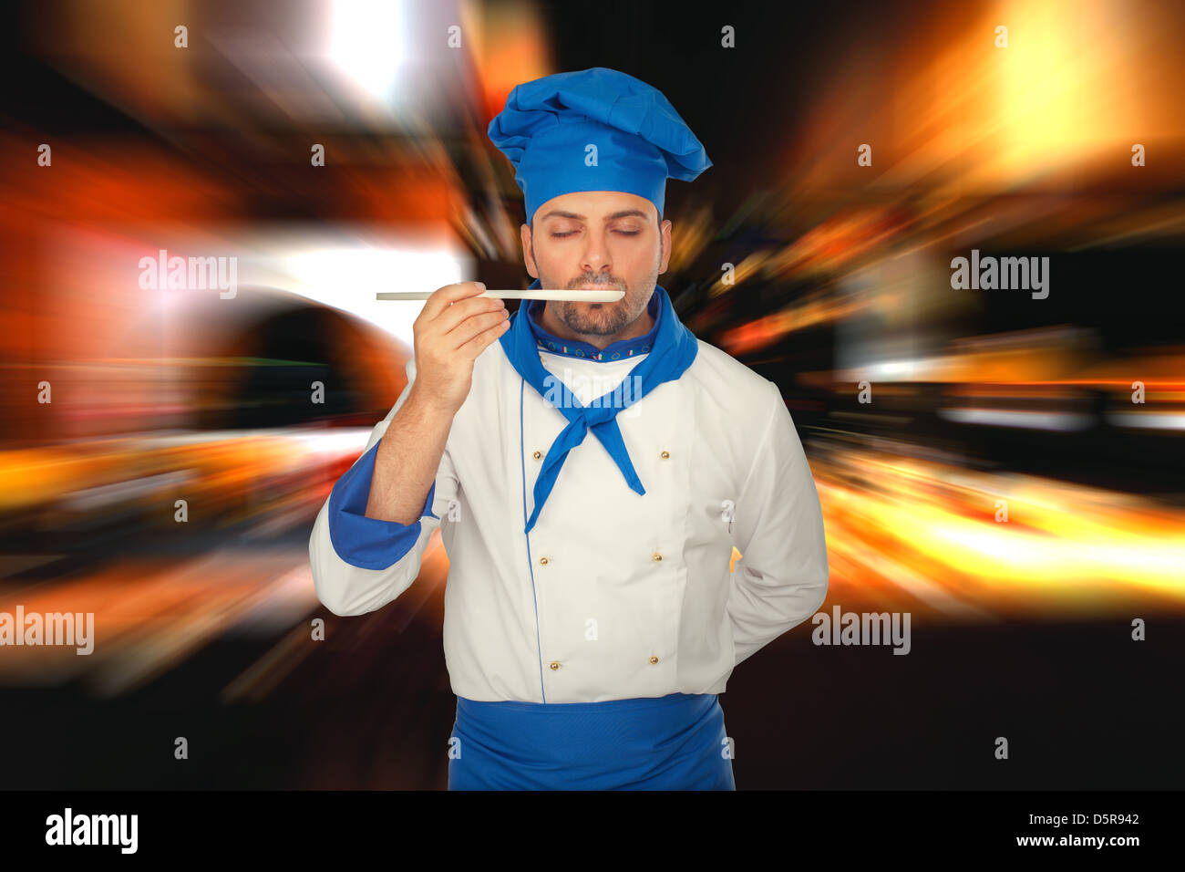 Young chef in the cousine Stock Photo - Alamy