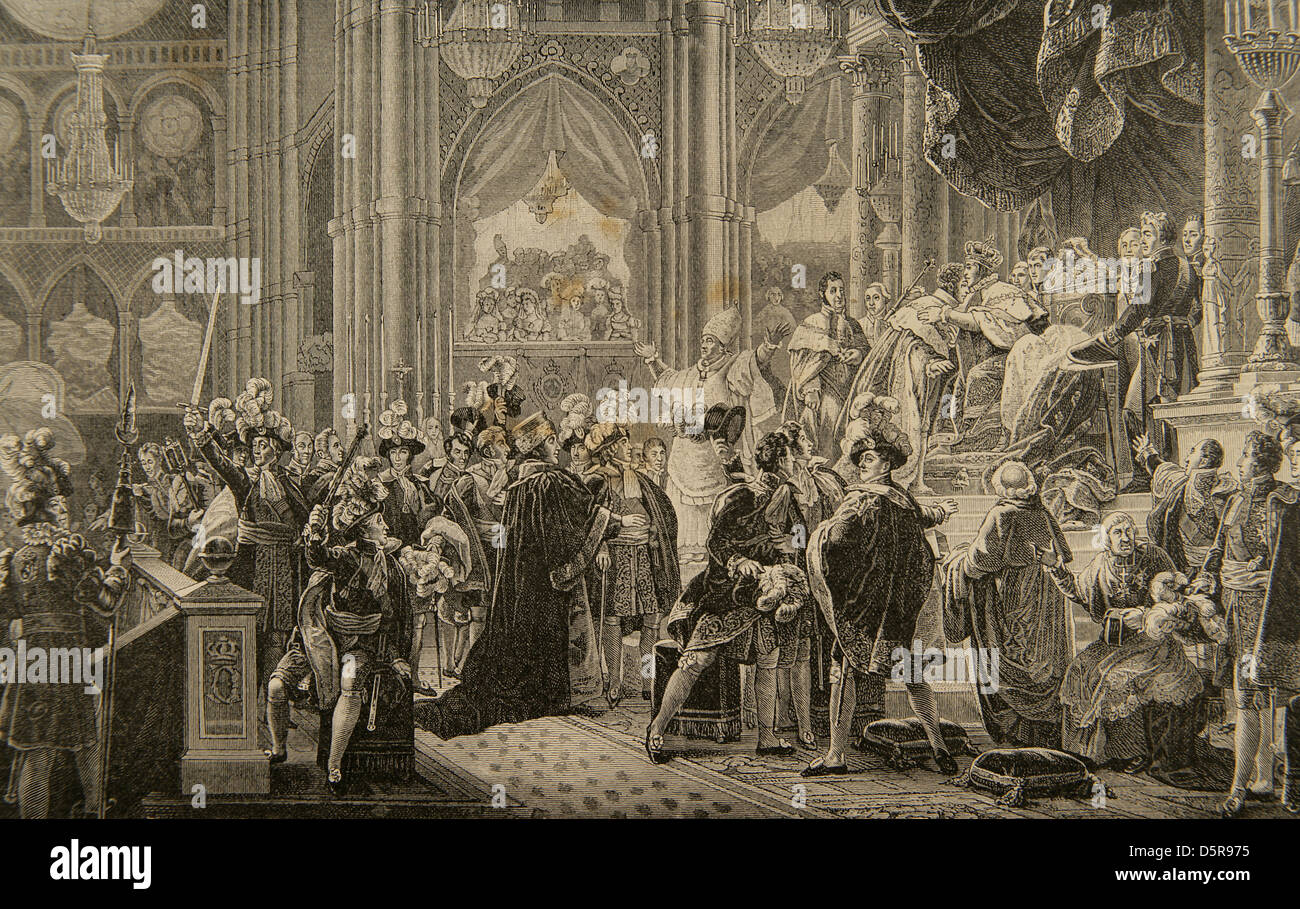 Charles X (1757-1836). King of France and Navarre. Consecration of ...