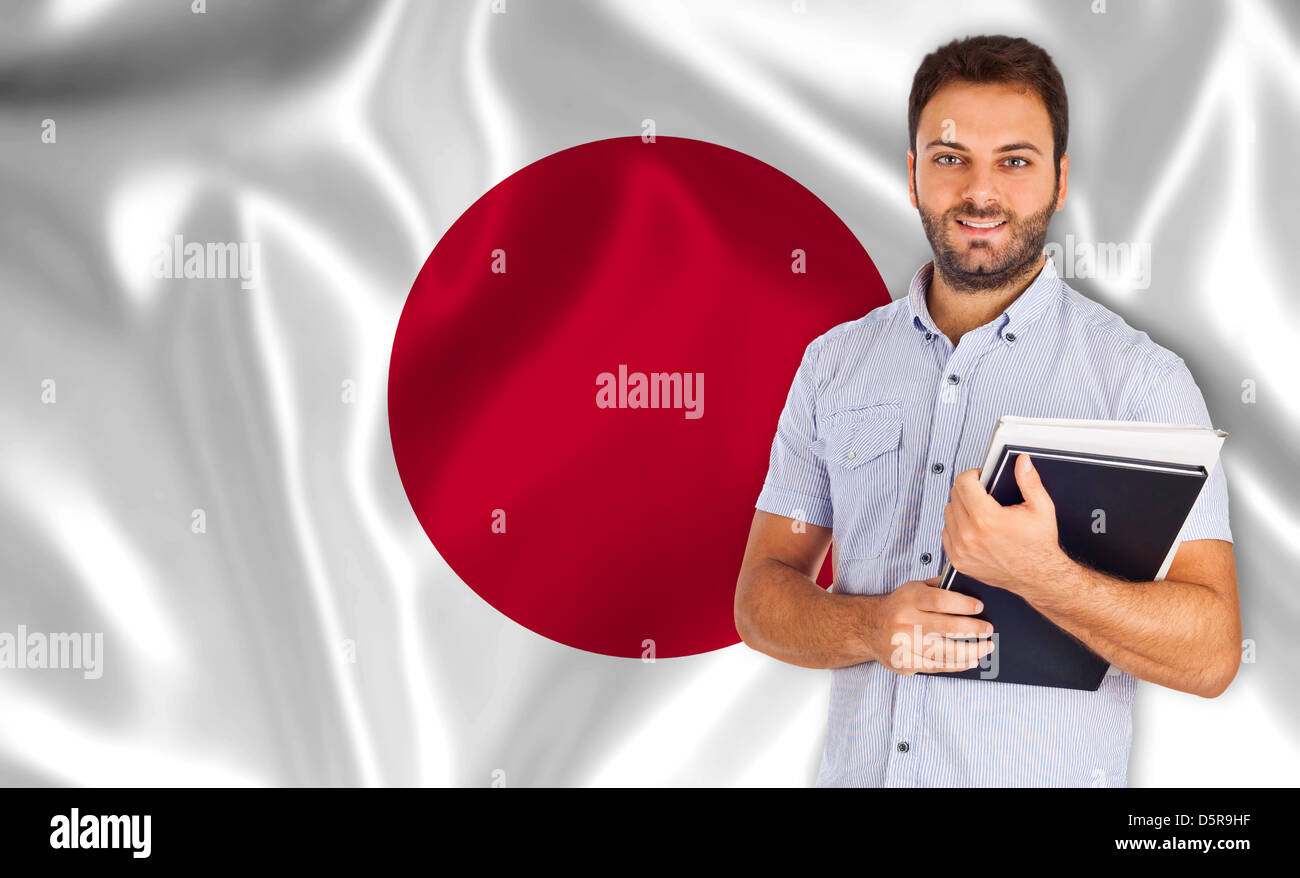 Young smiling student learns japanese the language Stock Photo - Alamy