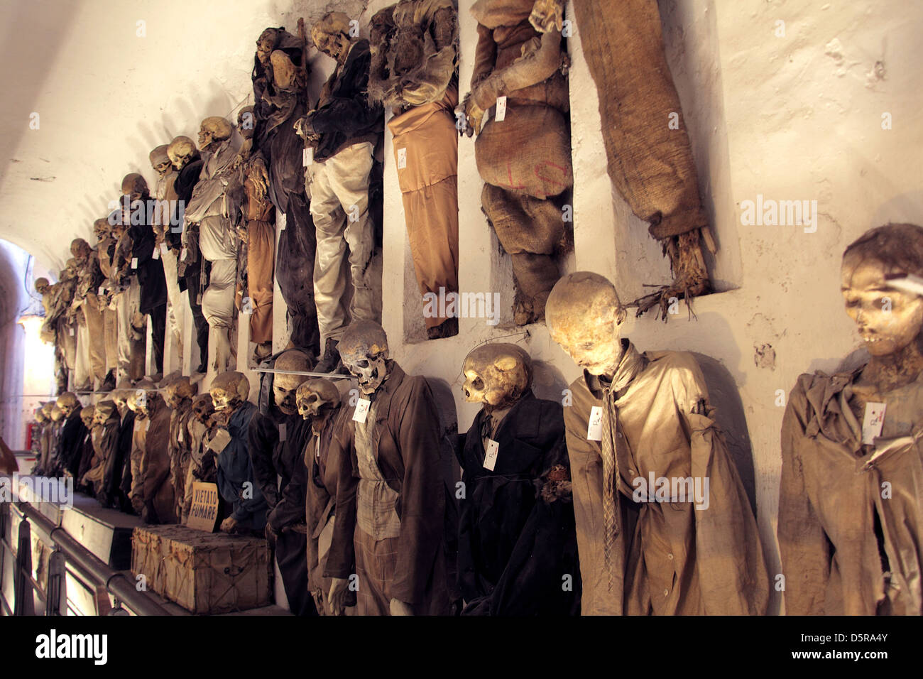 Mummified corpses in the Convento dei Cappuccini in Palermo Sicily ...
