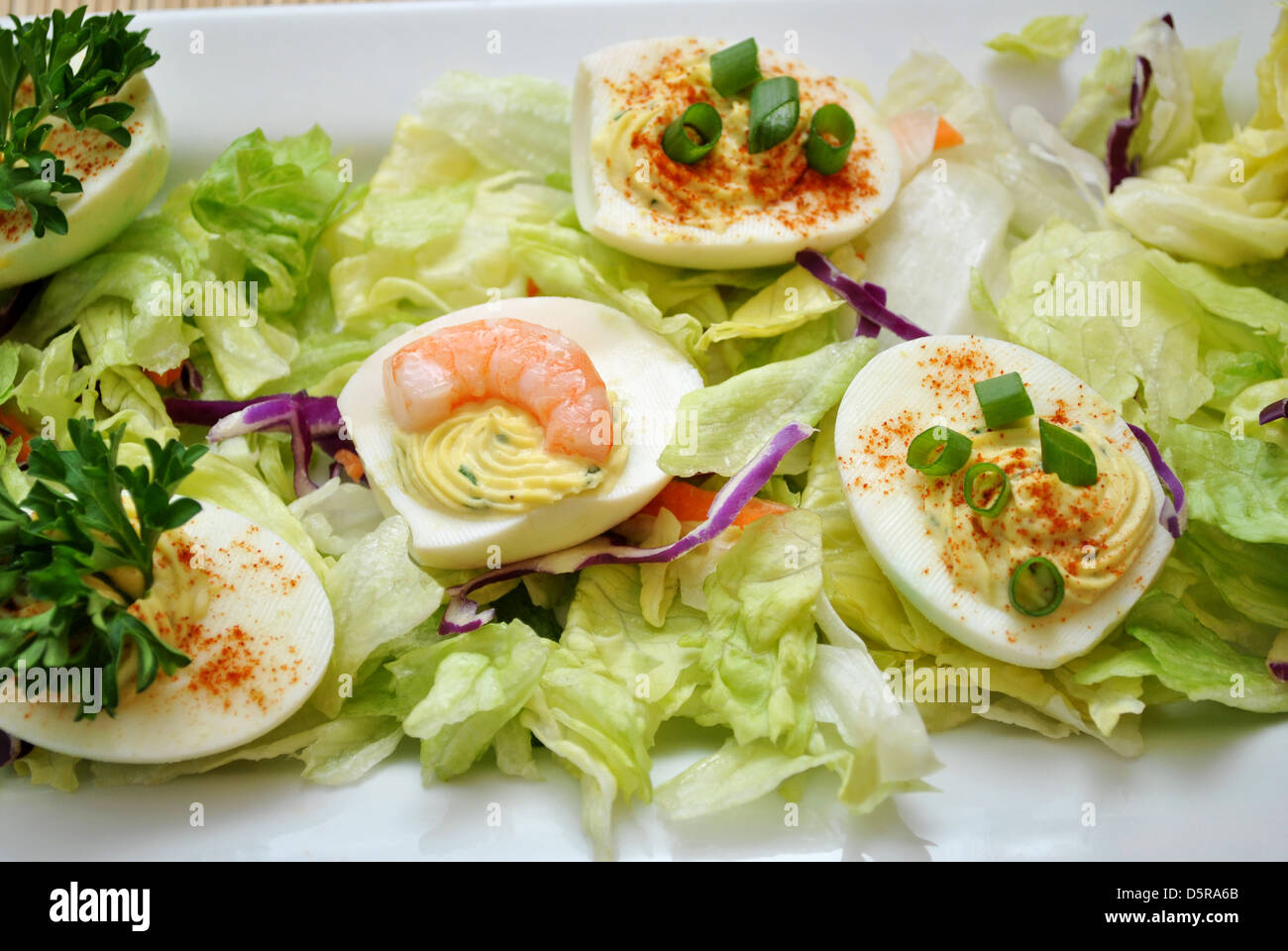 Party Egg Appetizers Stock Photo - Alamy
