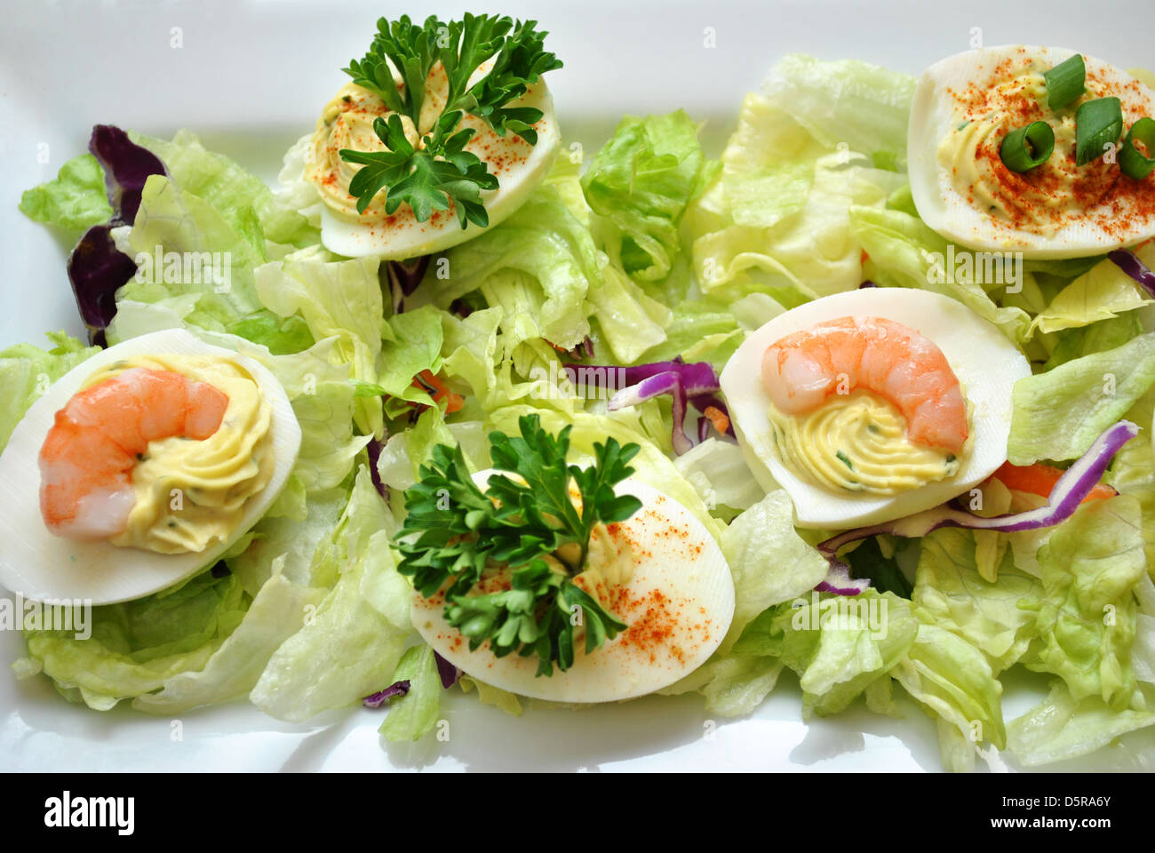 Delish Egg Appetizers Stock Photo - Alamy