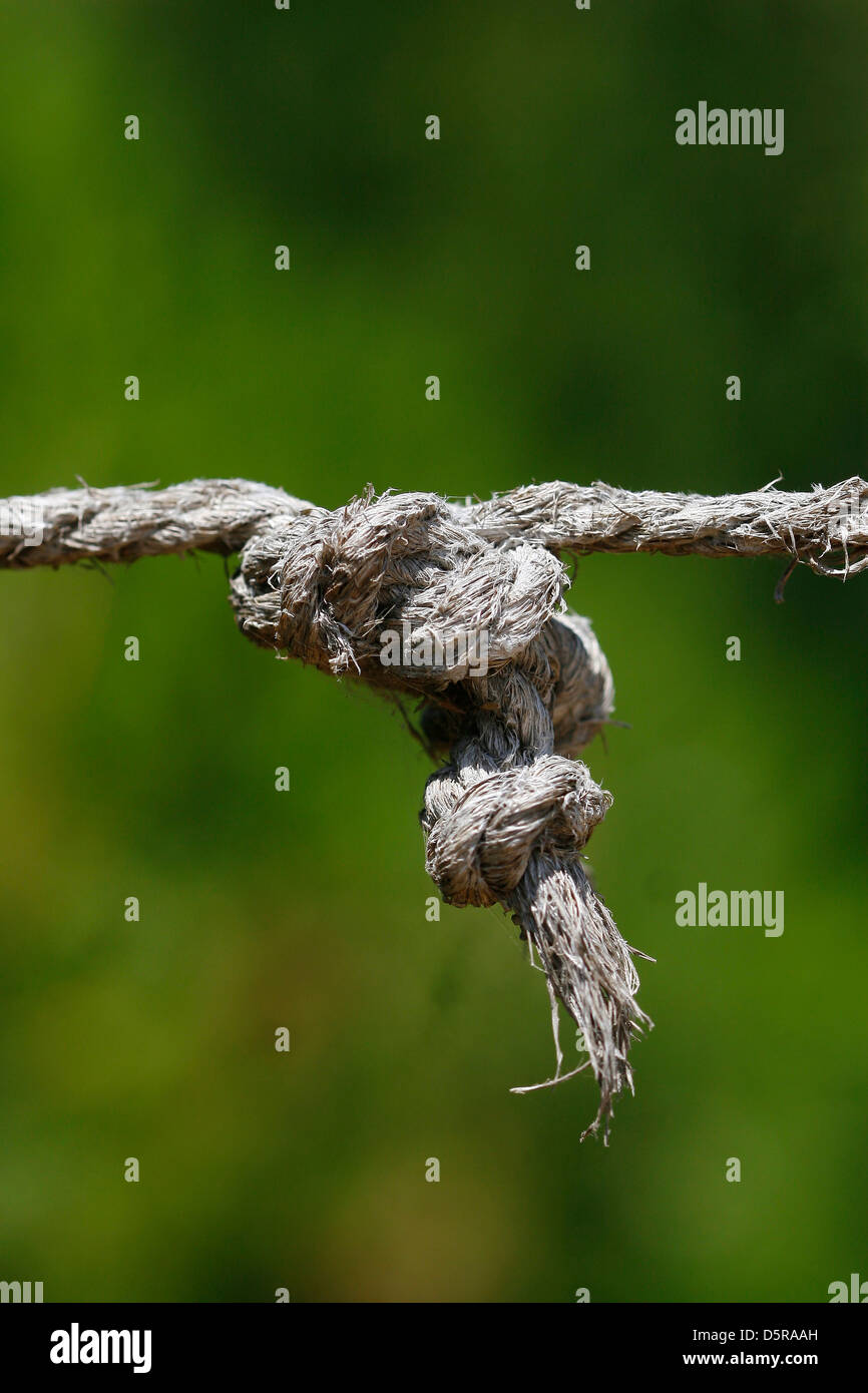 A worn rope knot Stock Photo - Alamy