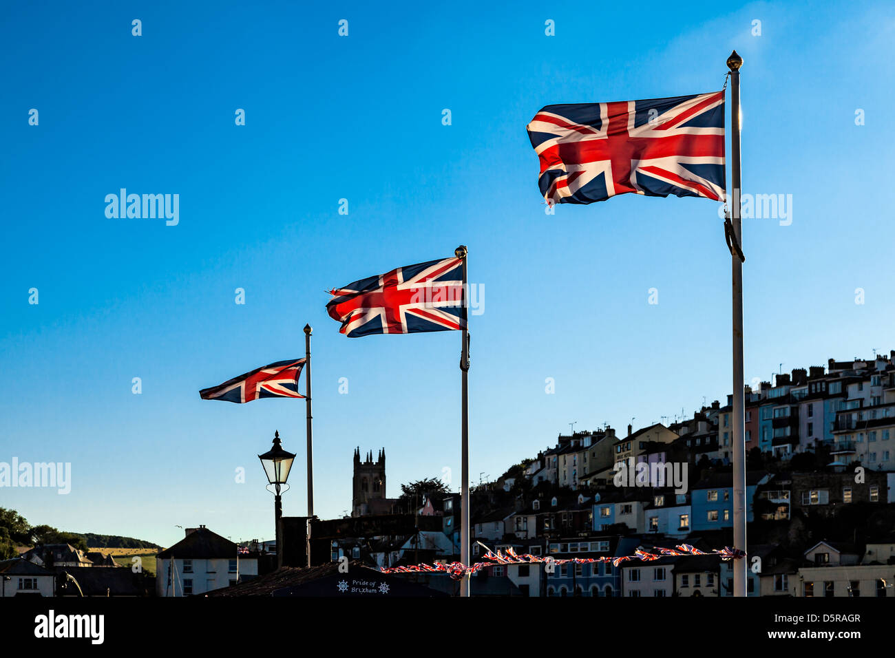 Union Jack Flag Flapping In The Wind Stock Photos & Union Jack Flag ...