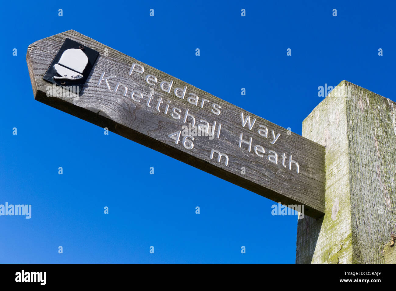 Sign for Peddars way long distance footpath at Holme-next-the-Sea in ...