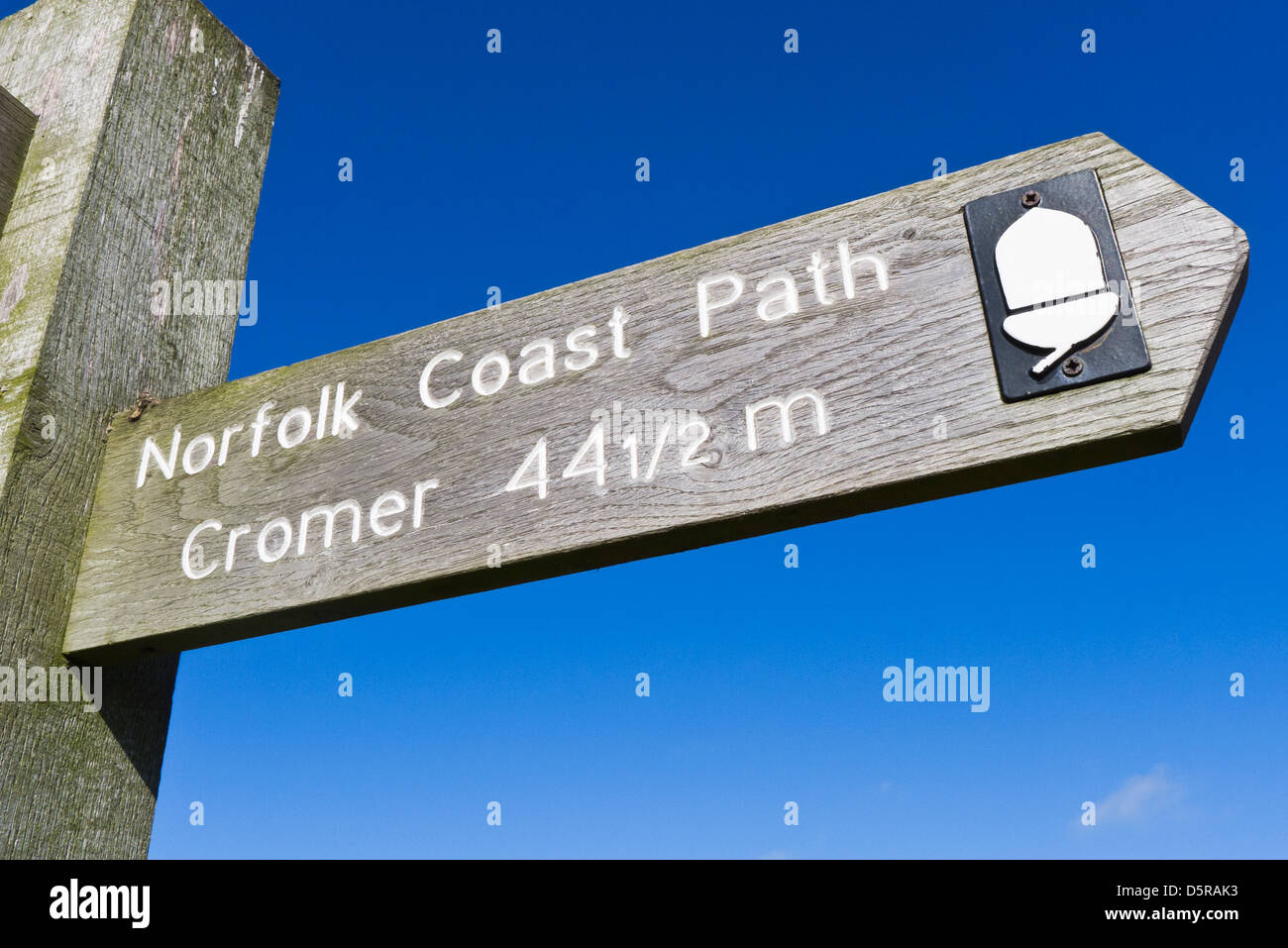 Sign for the Norfolk Coast Path Stock Photo - Alamy